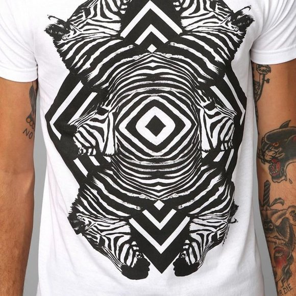 Deter | Shirts | Deter Zebra Reflection Mens Tshirt Med | Poshmark